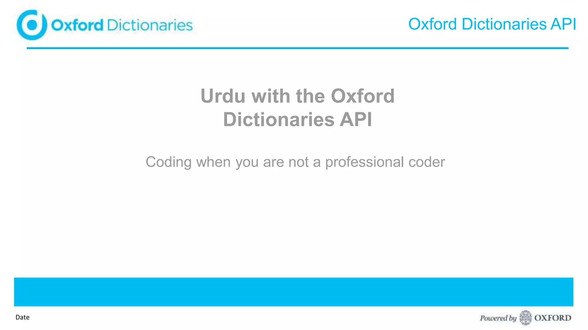 Urdu with the Oxford Dictionaries API | PPT