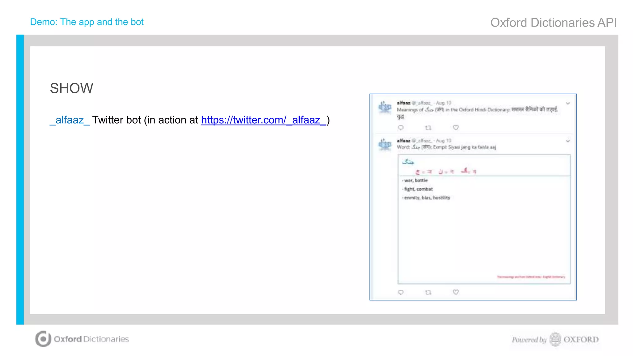 Urdu with the Oxford Dictionaries API | PPT