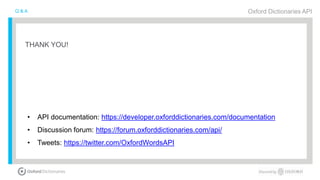 Urdu with the Oxford Dictionaries API | PPT