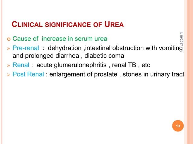 Urea and Uric acid | PPTX