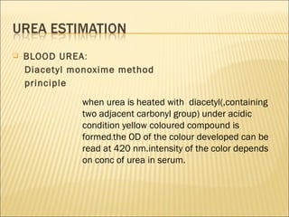 Urea creatinine | PPT