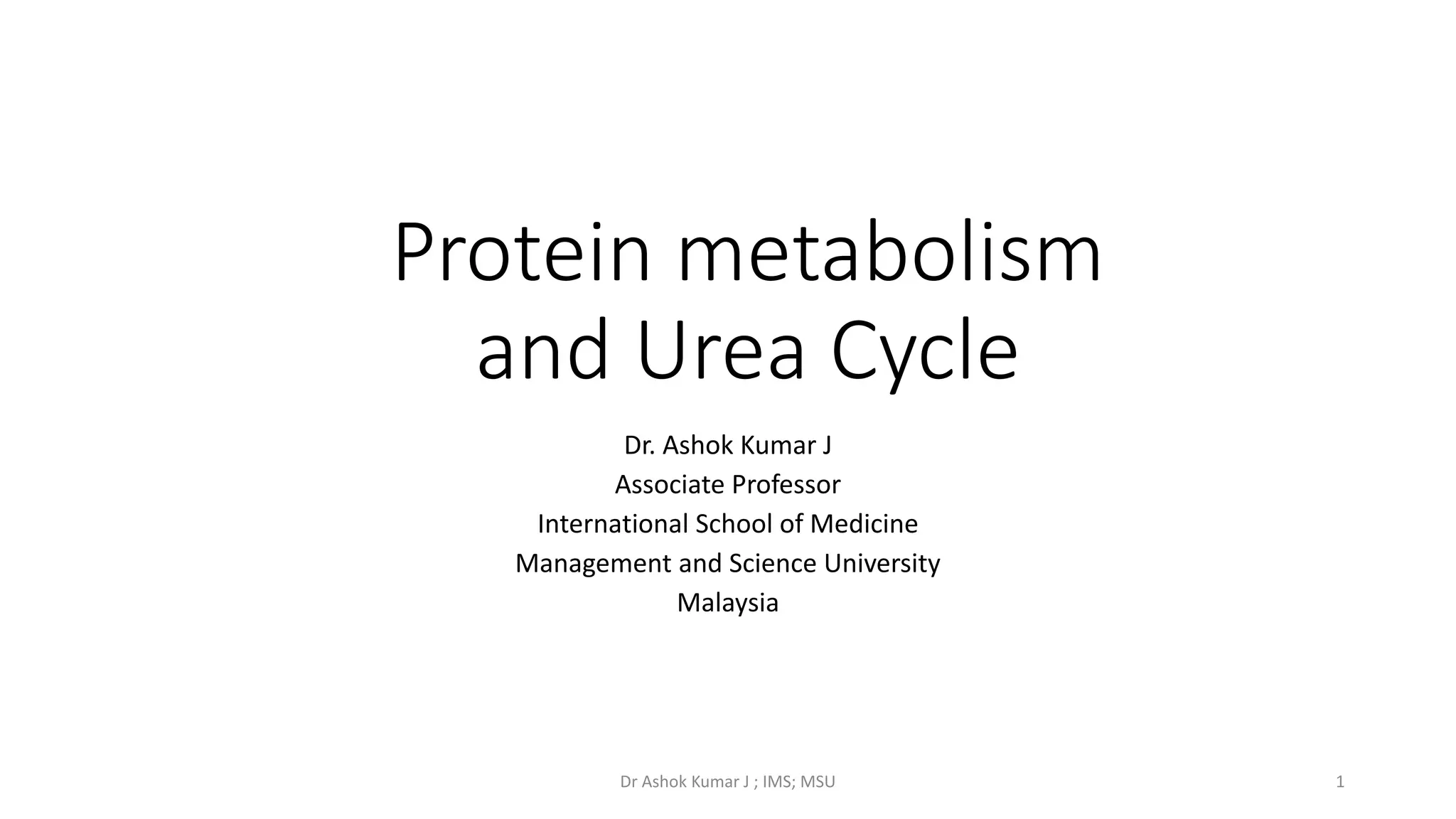 Formation of ammonia and Urea cycle by Dr. Ashok Kumar J | PPTX