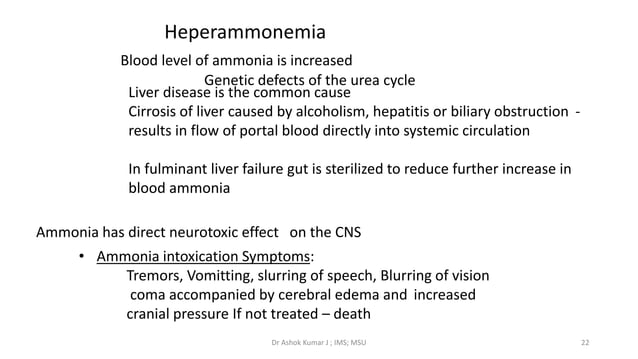 Formation of ammonia and Urea cycle by Dr. Ashok Kumar J | PPTX ...