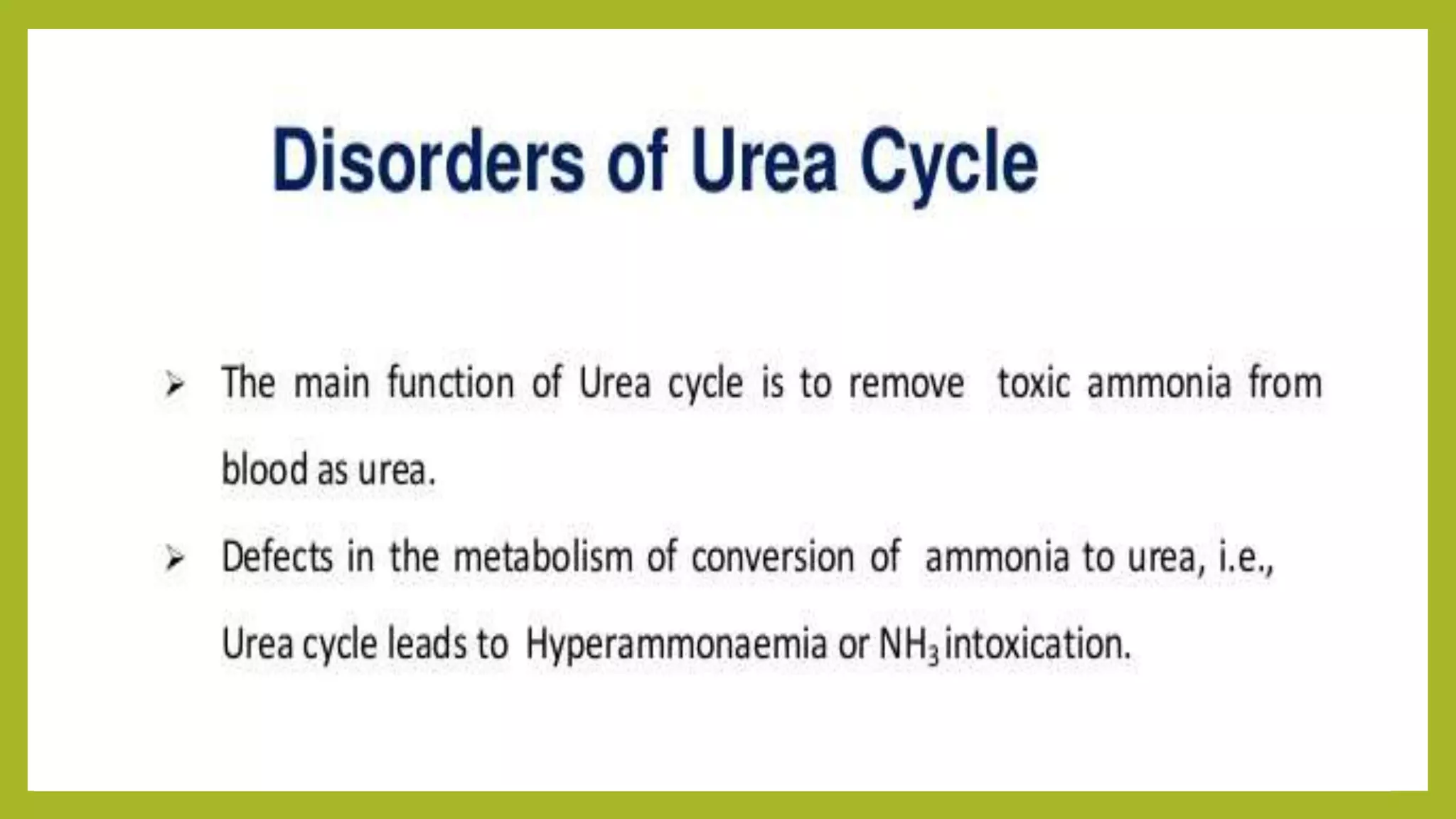 Urea cycle and disorder | PPTX