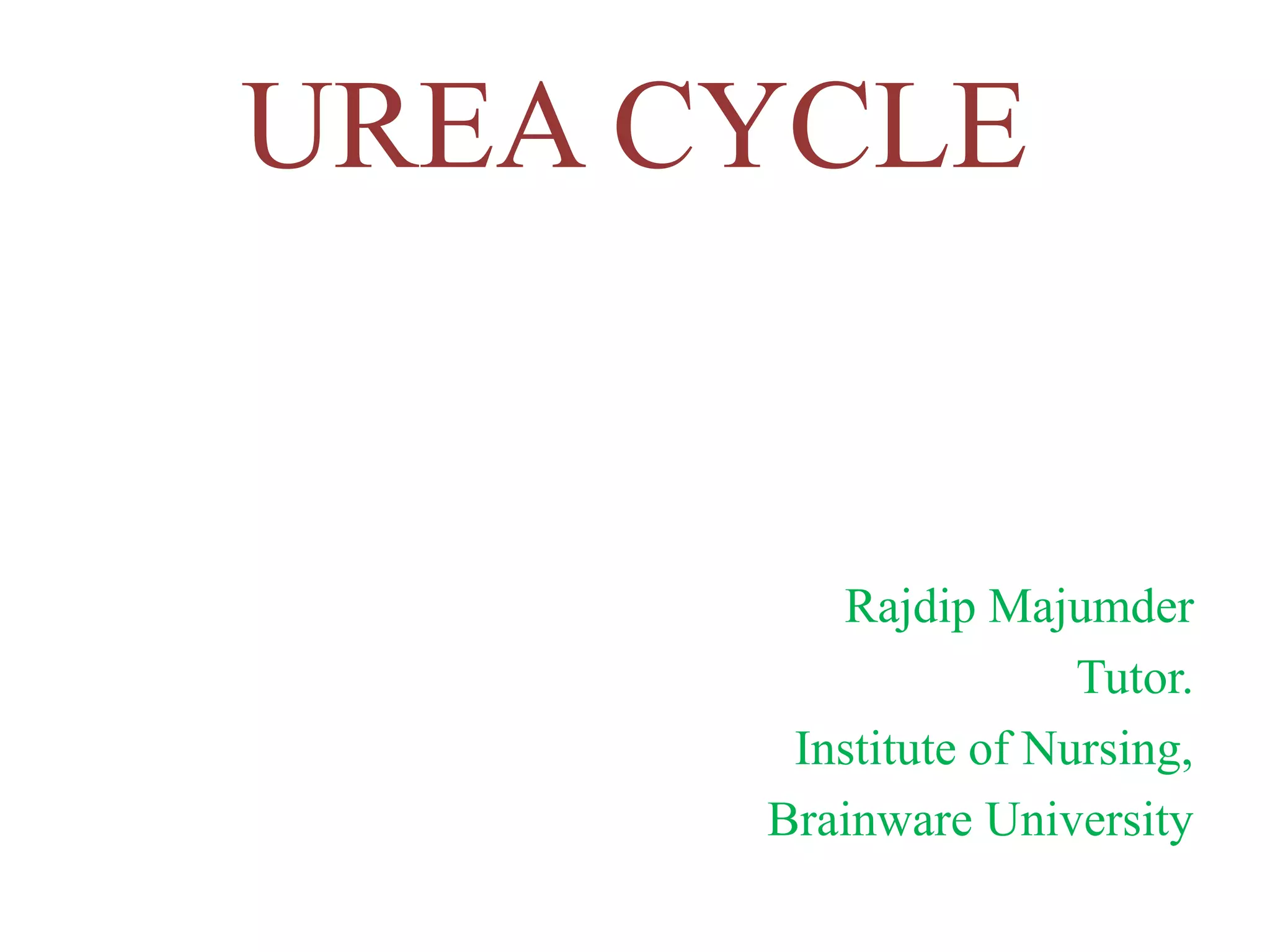 Urea cycle | PPT