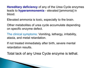 Urea cycle for Medical students Dr veerendra | PPTX