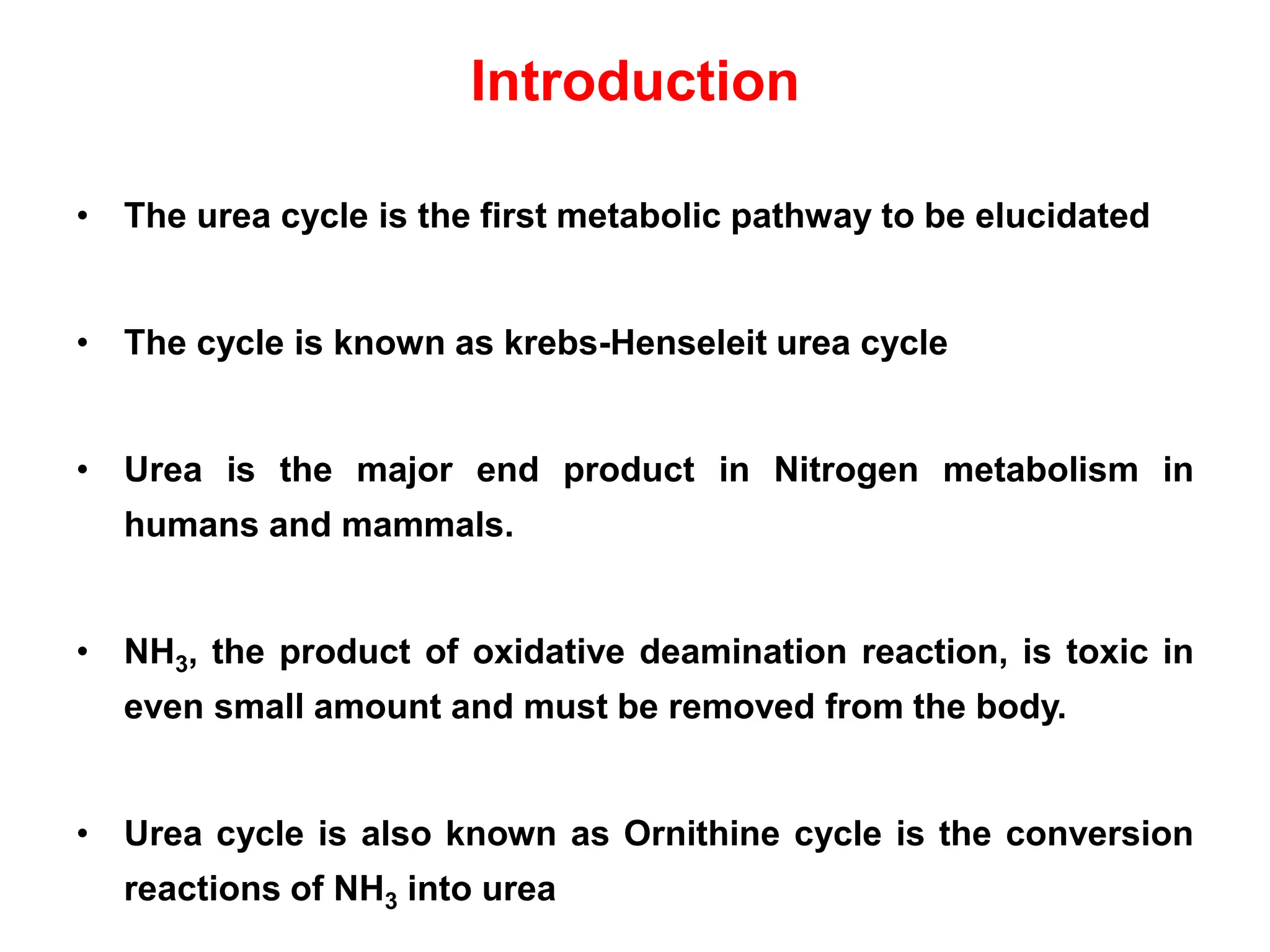 Urea cycle formation and its significance | PPTX