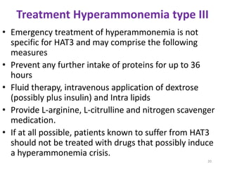Urea cycle defect hyperammonemia | PPTX