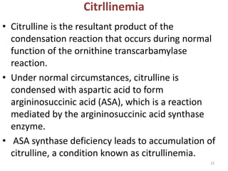 Urea cycle defect hyperammonemia | PPTX