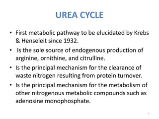 Urea cycle defect hyperammonemia | PPTX