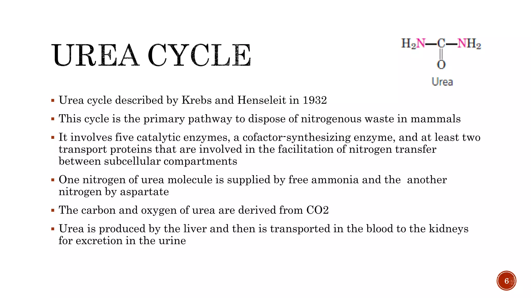 Urea cycle disorder | PPTX
