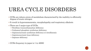 Urea cycle disorder | PPTX