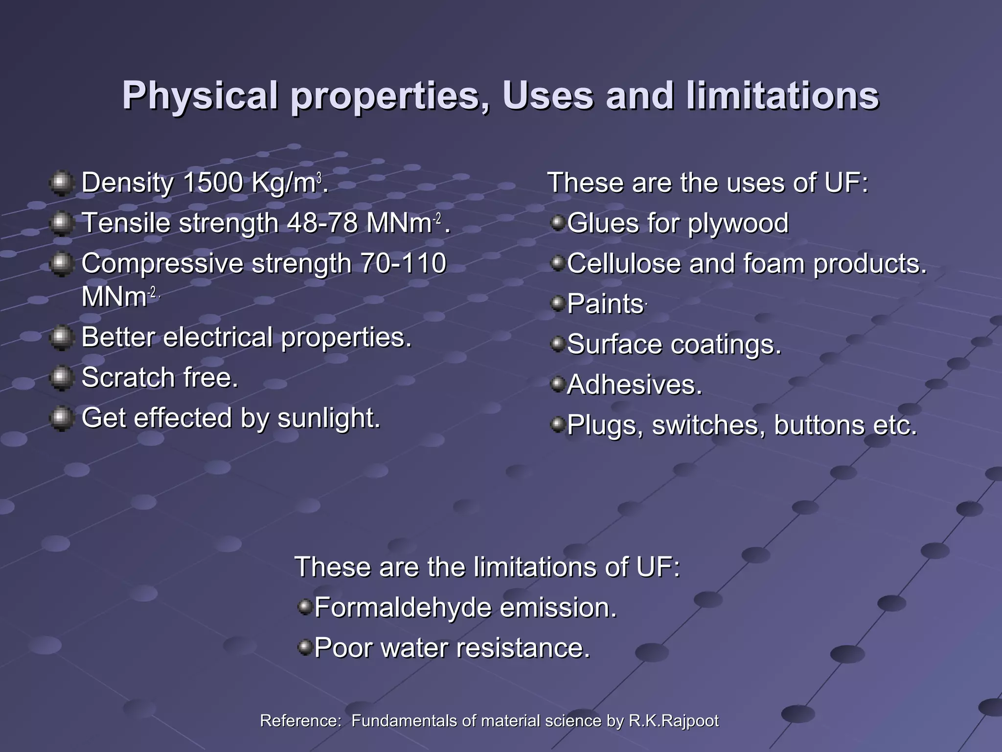 Urea formaldehyde | PPT
