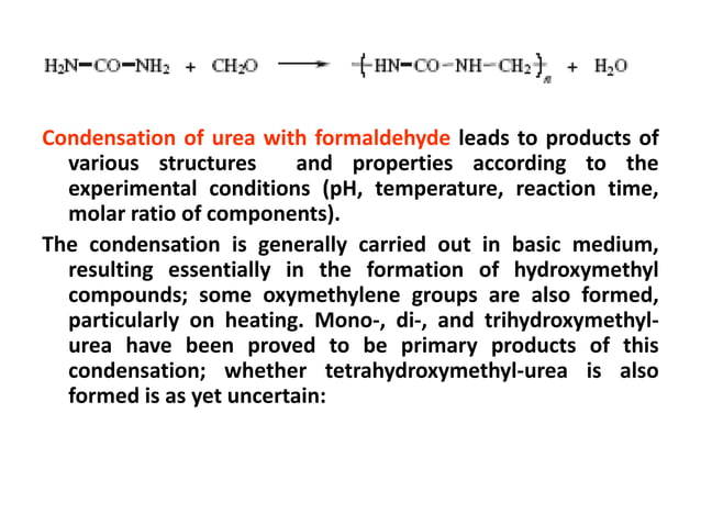Urea formaldehyde.. | PPT