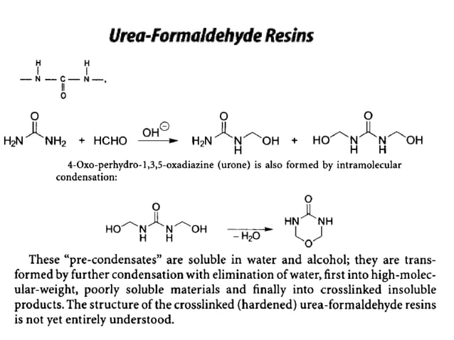 Urea formaldehyde.. | PPT