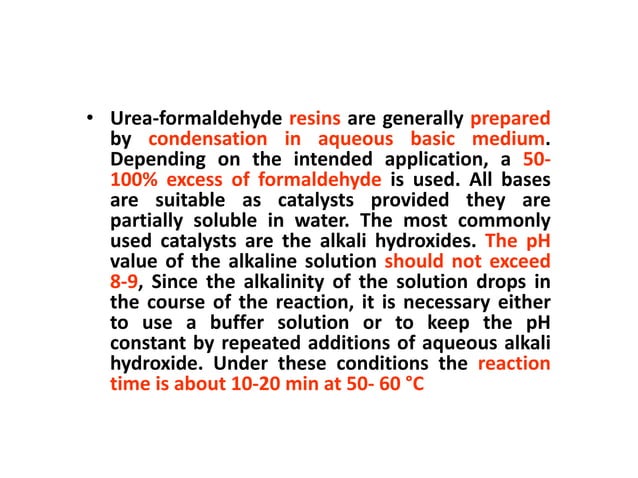 Urea formaldehyde.. | PPT