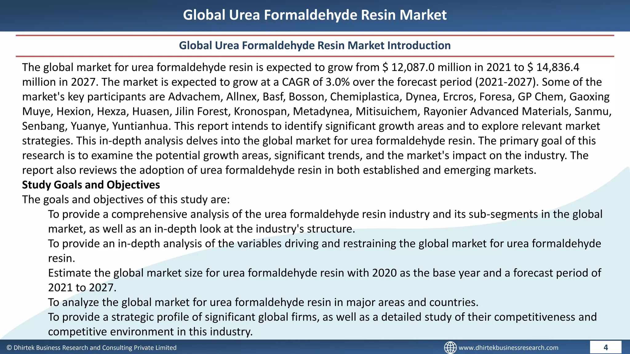 Urea formaldehyde resin market | PPT