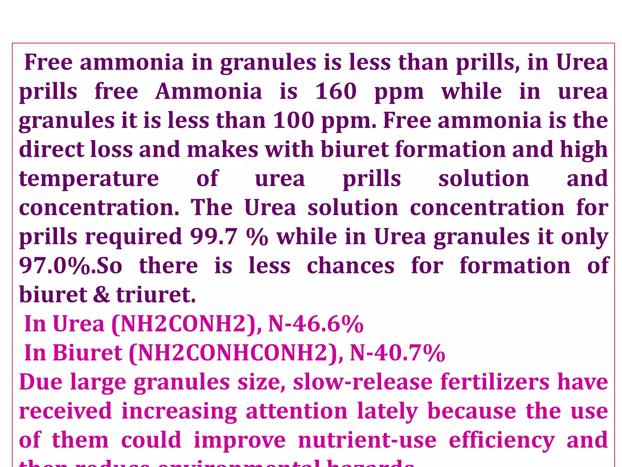 Urea granulation | PPTX