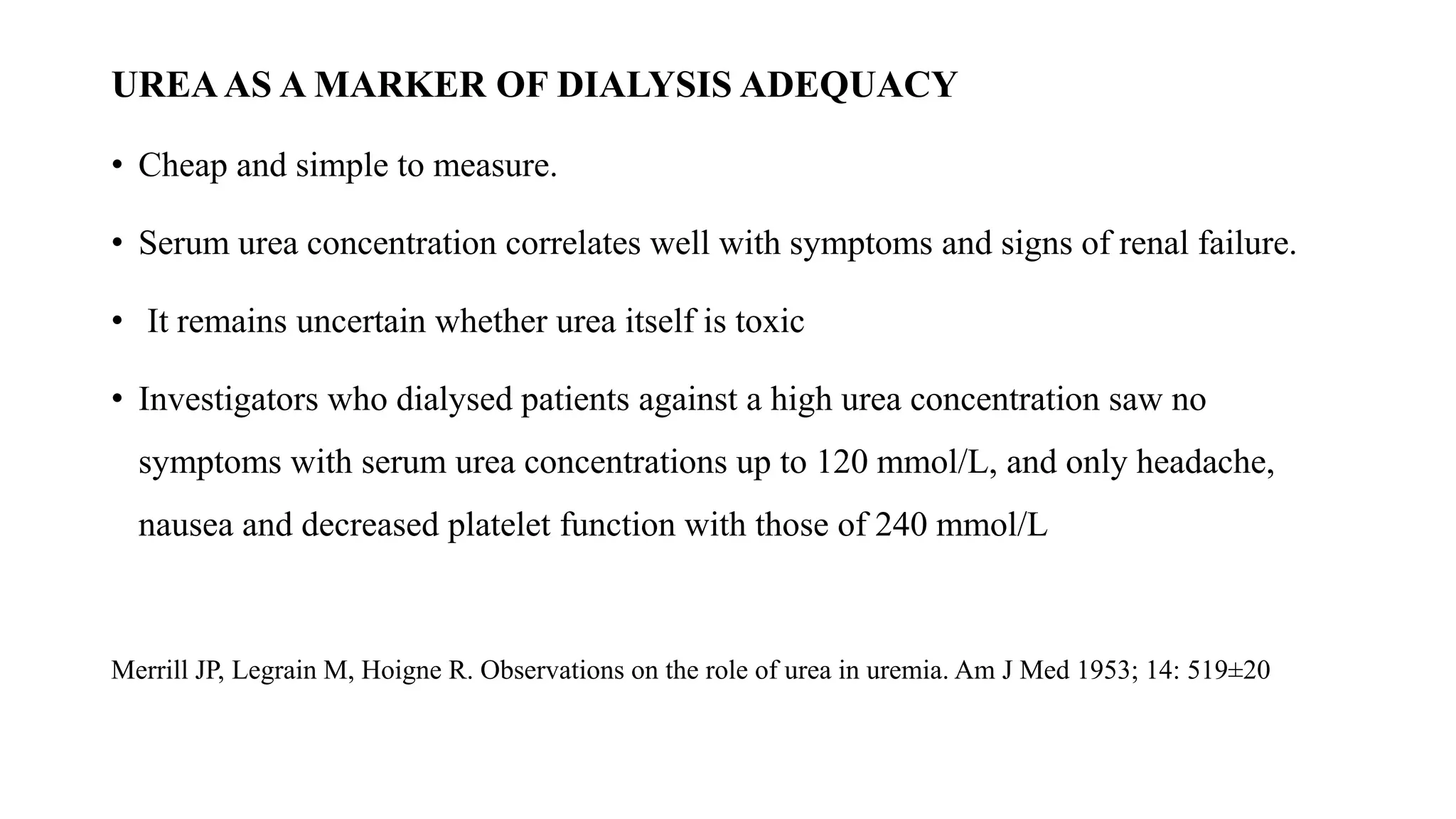 Urea kinetics and hemodialysis adequacy. | PPTX