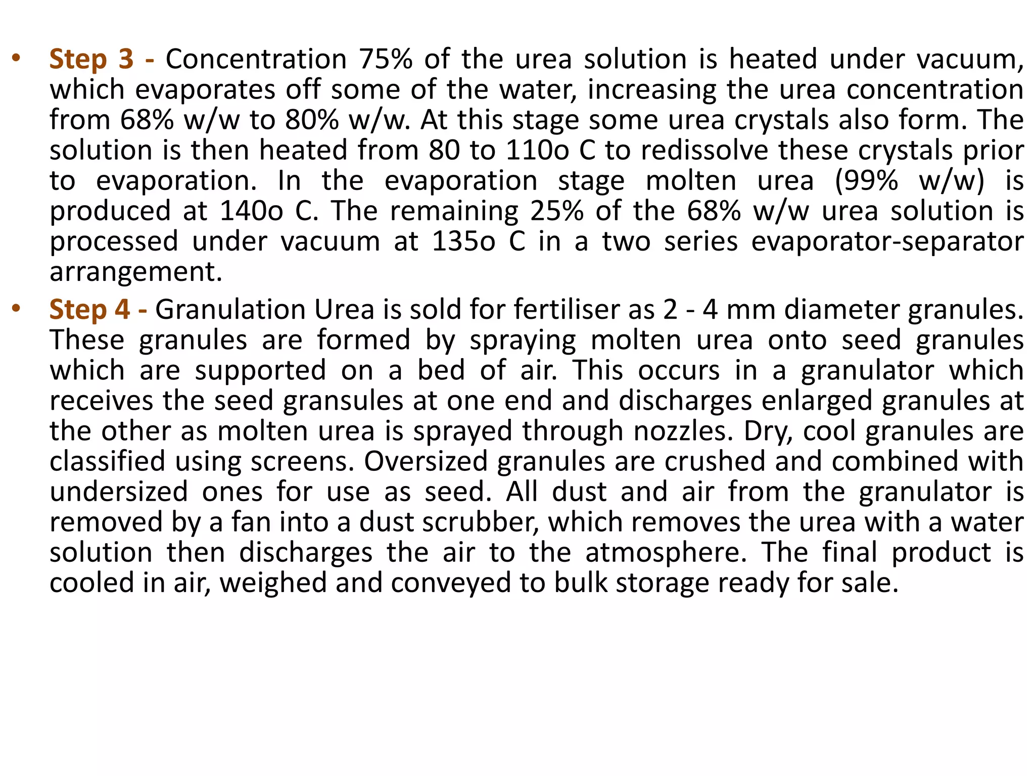 Urea manufacturing process | PPTX