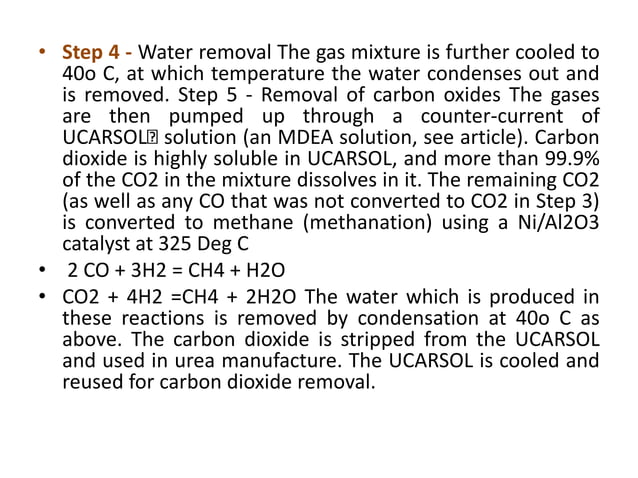 Urea manufacturing process | PPTX | Chemistry | Science