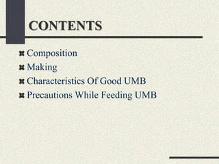 Urea molasses block | PPTX