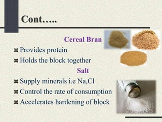 Urea molasses block | PPTX