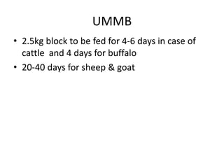 Urea molasses block | PDF