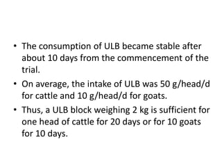 Urea molasses block | PDF