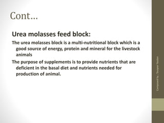 Urea molasses multi nutritional | PPTX