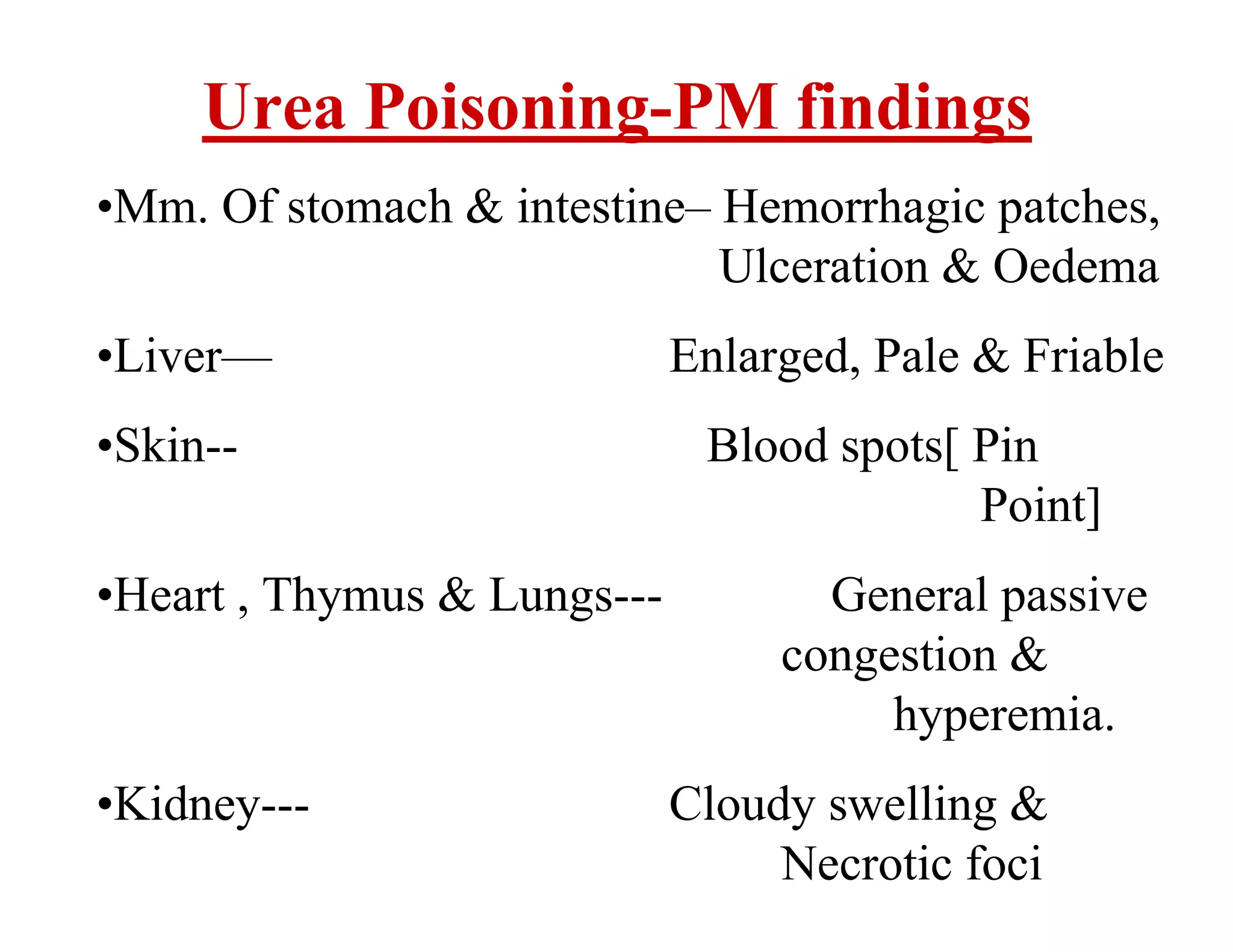 Urea poisoning | PDF