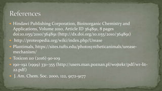Urease enzyme and its catalytic cycle | PPTX