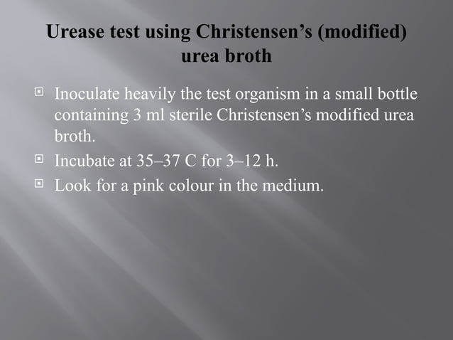 Urease Test.pptx microbiology hematology | PPTX | Infectious Diseases ...
