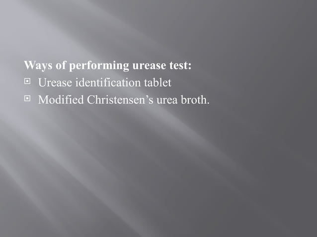 Urease Test.pptx microbiology hematology | PPTX | Infectious Diseases ...