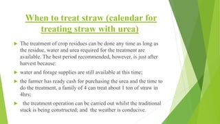 Urea treatment of low quailty roughages | PPTX