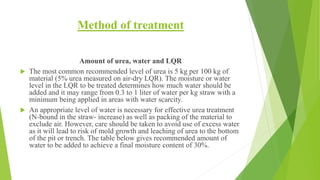 Urea treatment of low quailty roughages | PPTX