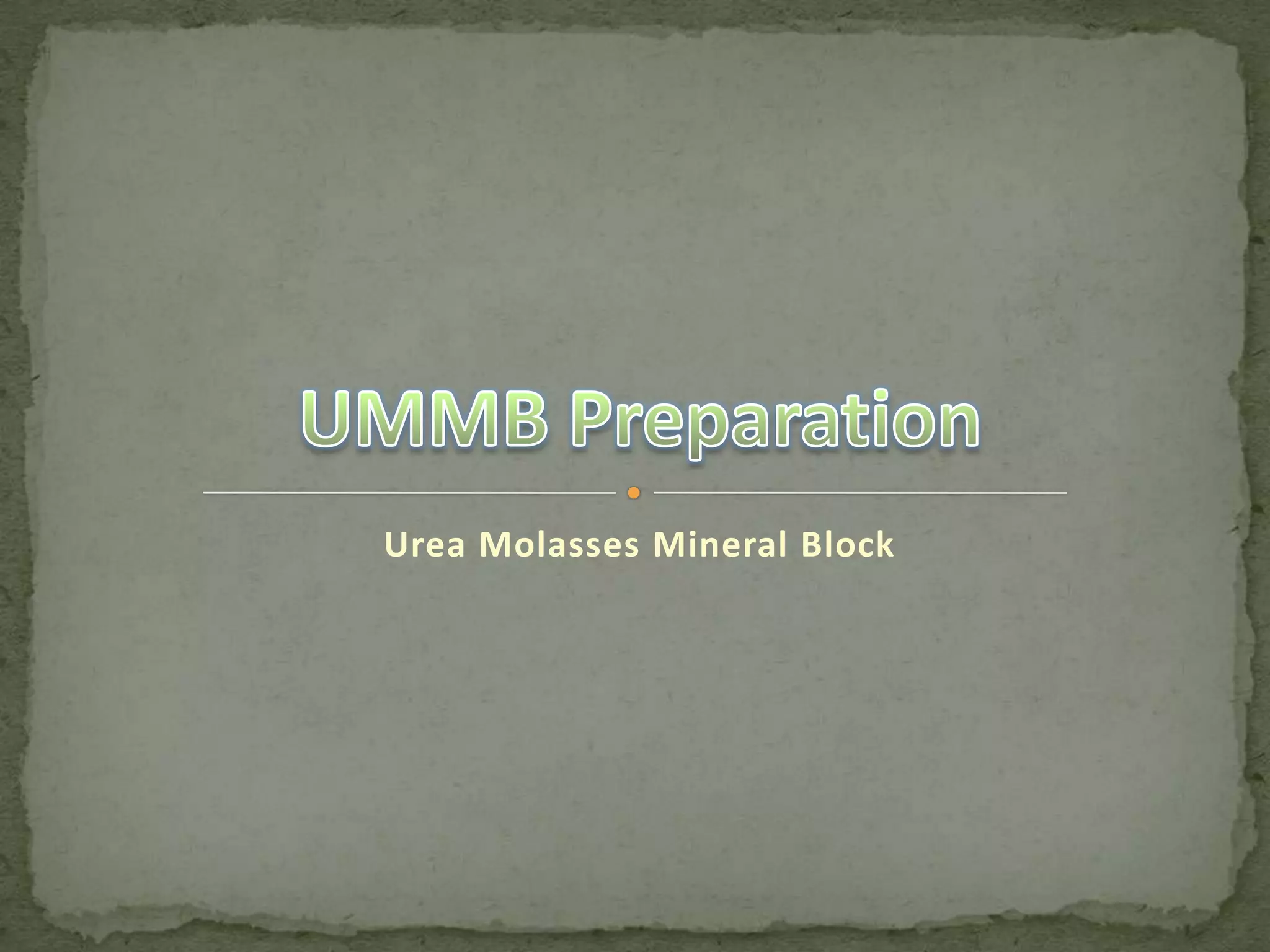 Urea treatment of straw | PPTX