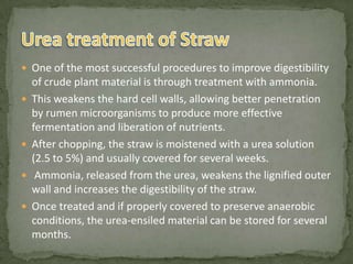 Urea treatment of straw | PPTX