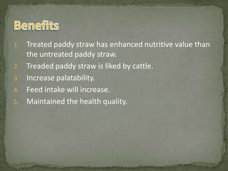 Urea treatment of straw | PPTX