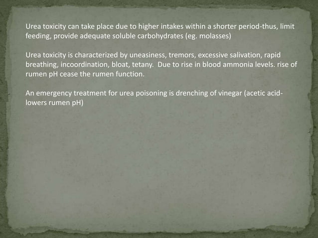 Urea treatment of straw | PPTX | Agriculture | Industries