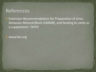 Urea treatment of straw | PPTX