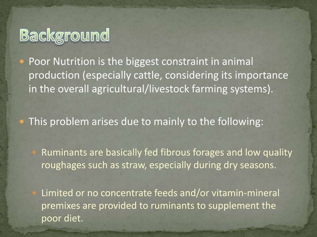 Urea treatment of straw | PPTX | Agriculture | Industries