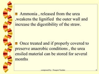 Urea treatment of straw | PPTX