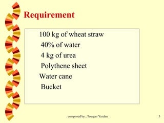 Urea treatment of straw | PPTX