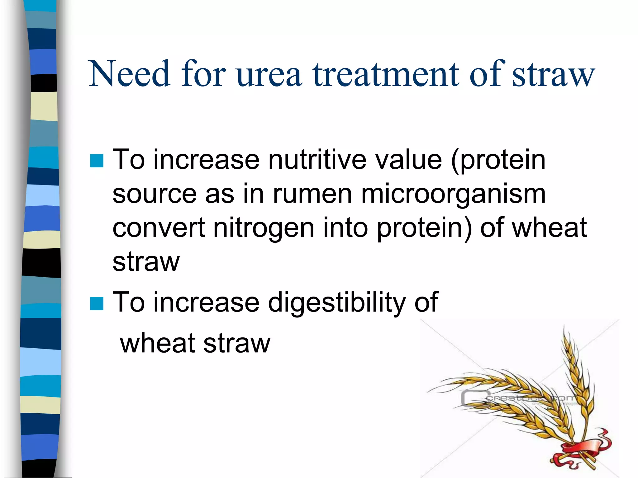Urea treatment of wheat straw | PPTX