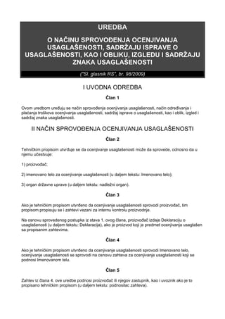 Uredba o nacinu sprovodjenja ocenjivanja usaglasenosti.pdf