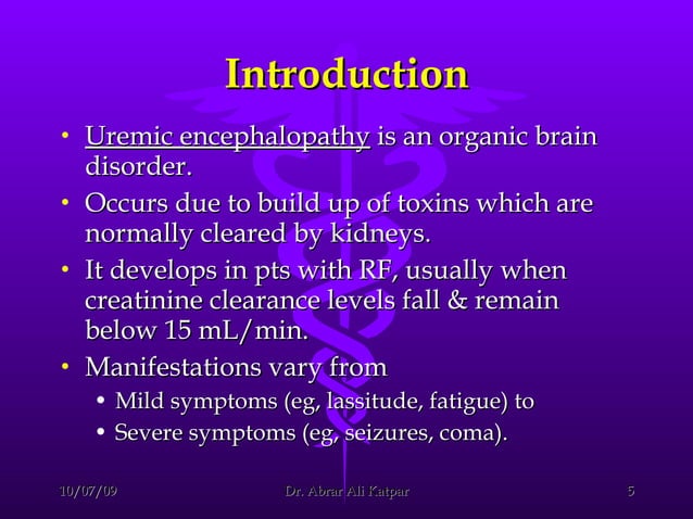 Uremic Encephalopathy | PPT | Endocrine and Metabolic Diseases ...