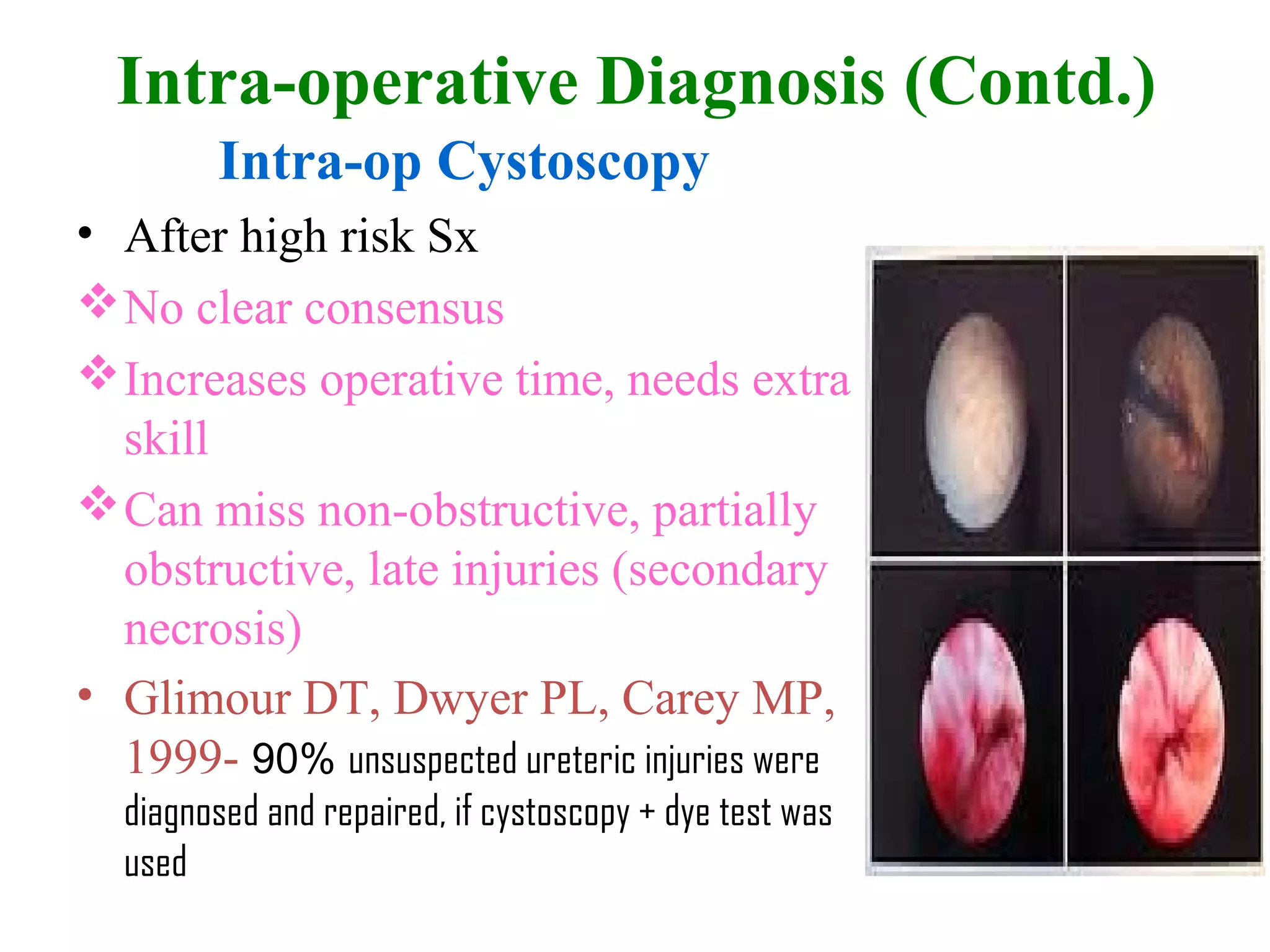 Ureteric Injury at Gynaecological Surgery | PPT