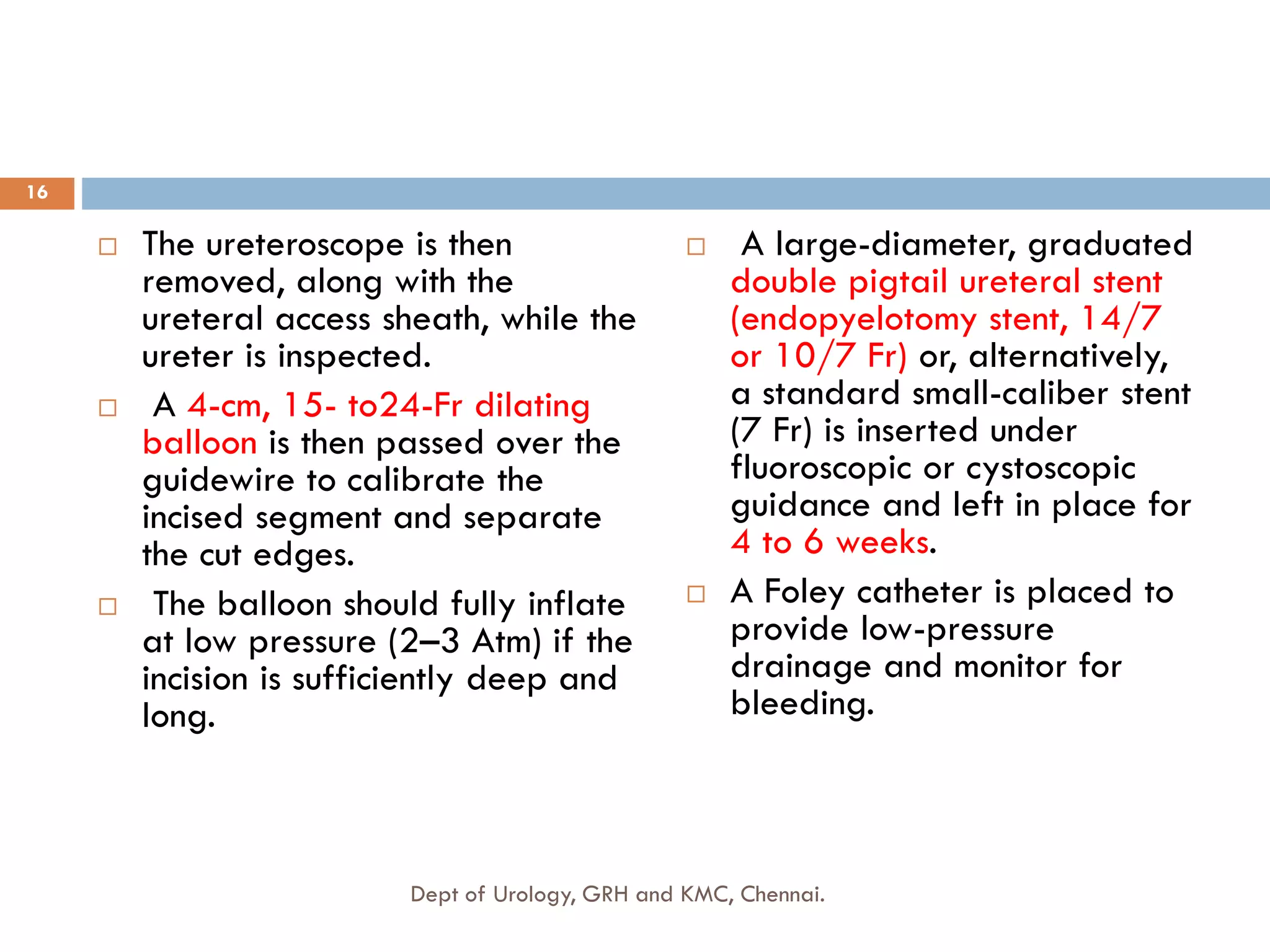 Ureter stricture- management | PDF