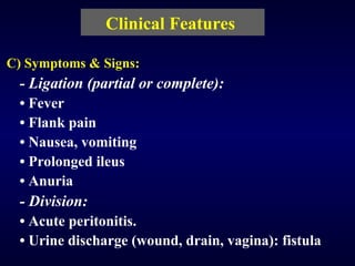 Ureteral Injury in gyne and obstetri.ppt